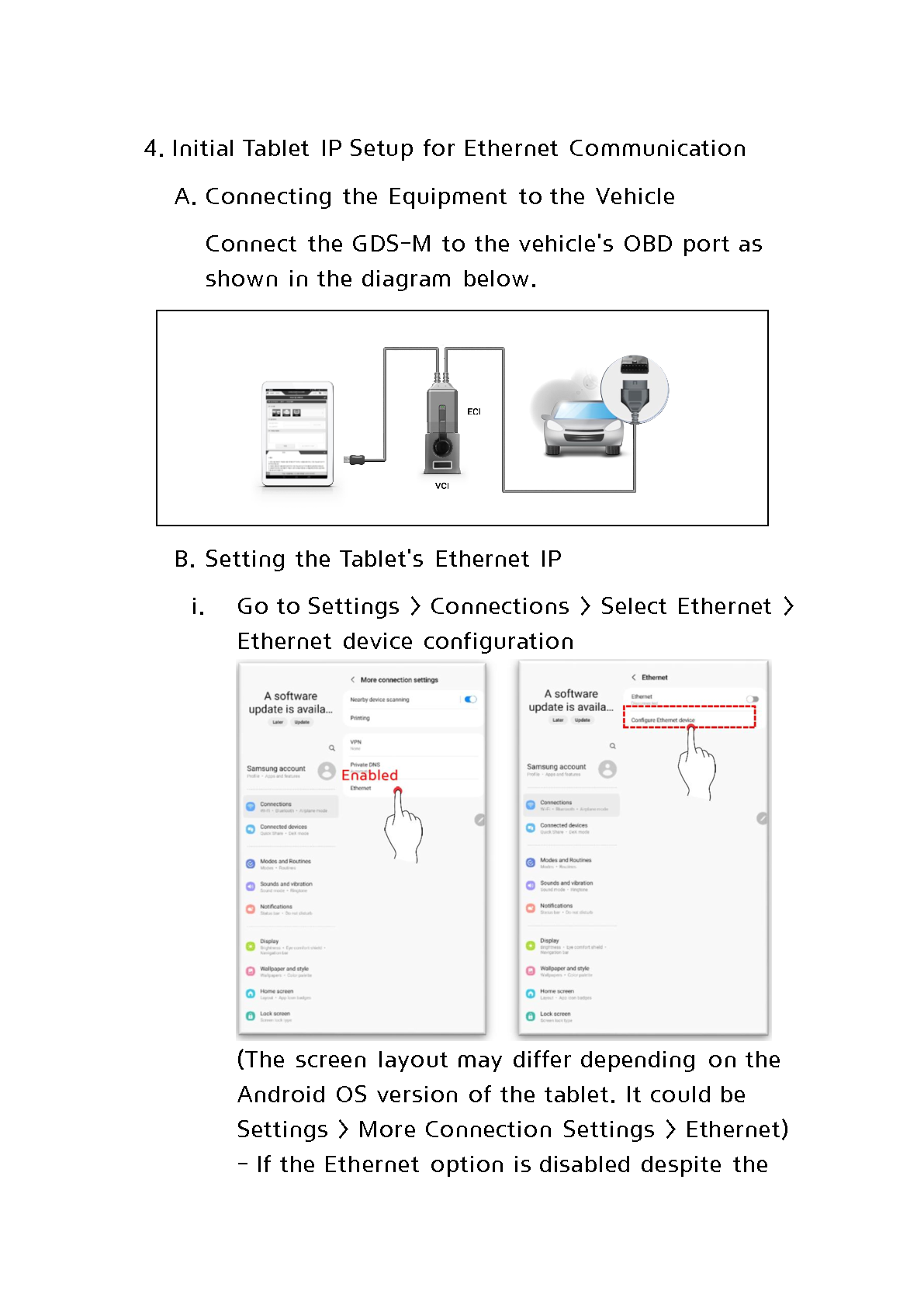ECI Connection Guide.(Including Ethernet static IP setting method ...