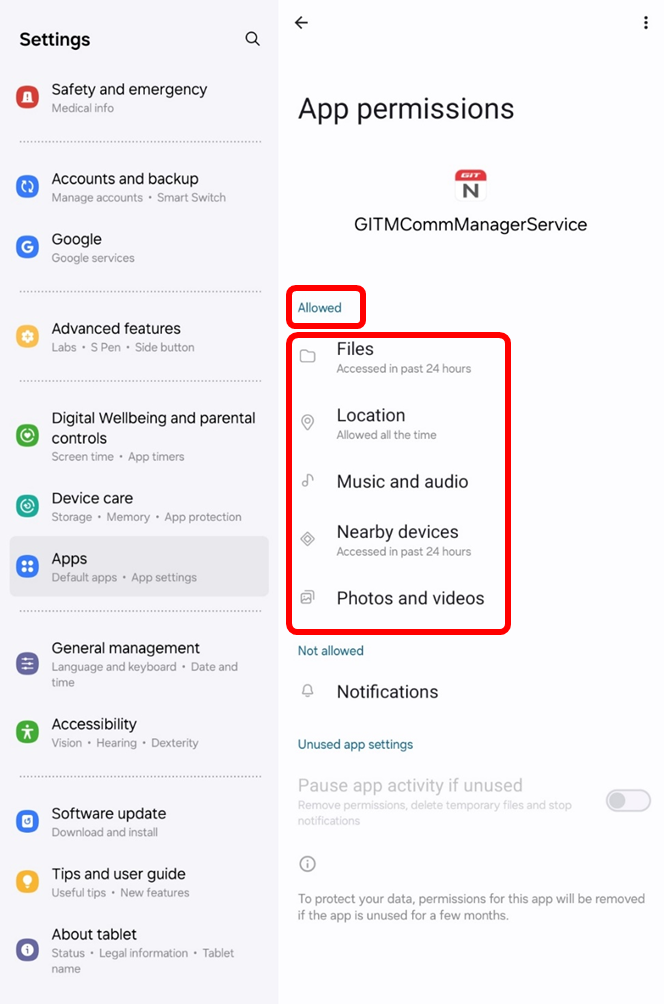 Essential App Permissions Guide: GLUV Logs & Wireless Connectivity ...